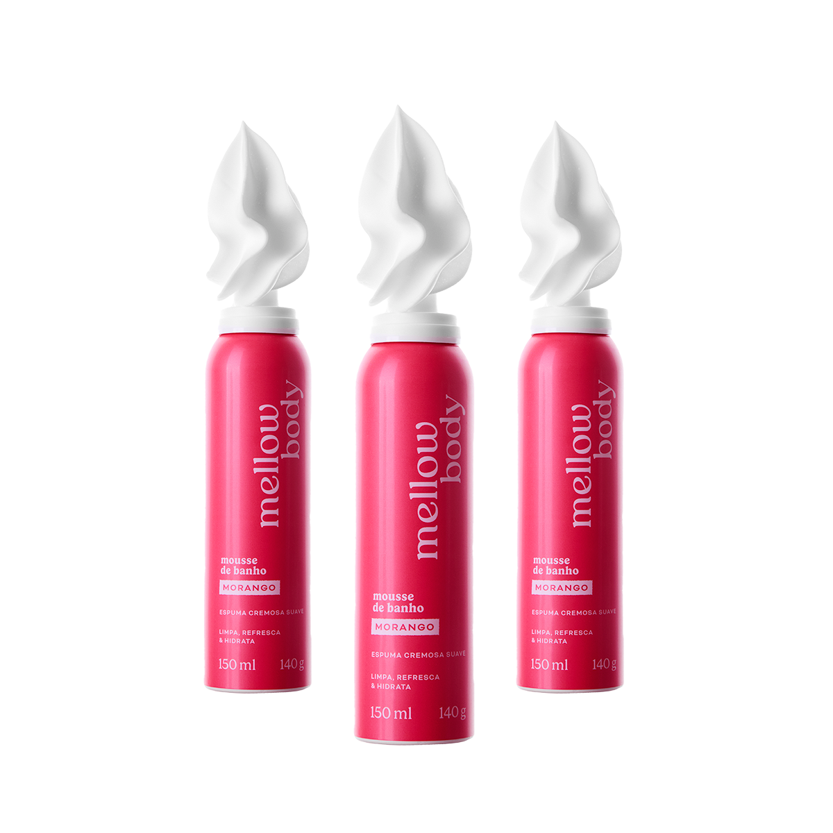 Kit Mellow Mousse Morango | Limpa e Hidrata no Banho – Mellow Body